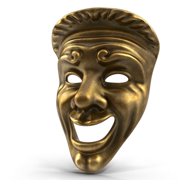 theatre comedy mask 3d max
