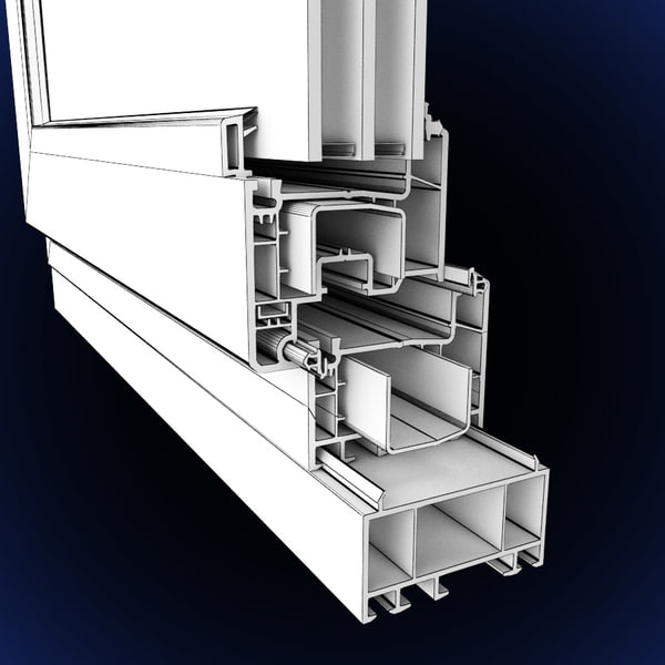 pvc window 3d model