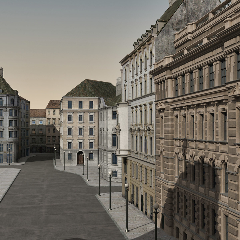 3d town buildings
