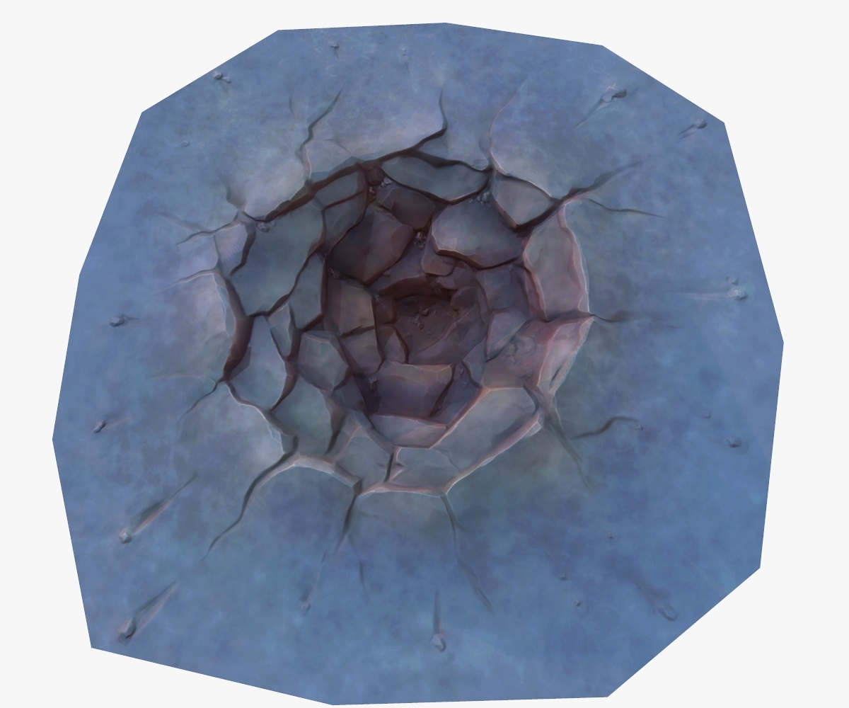 3d cartoon crater model