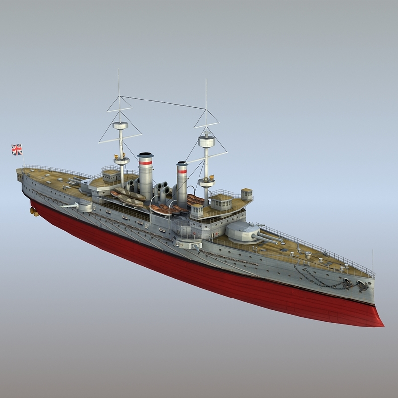 HMS Goliath 1898 Guerra Mundial 1 Dreadnought Batt Modelo 3D ...