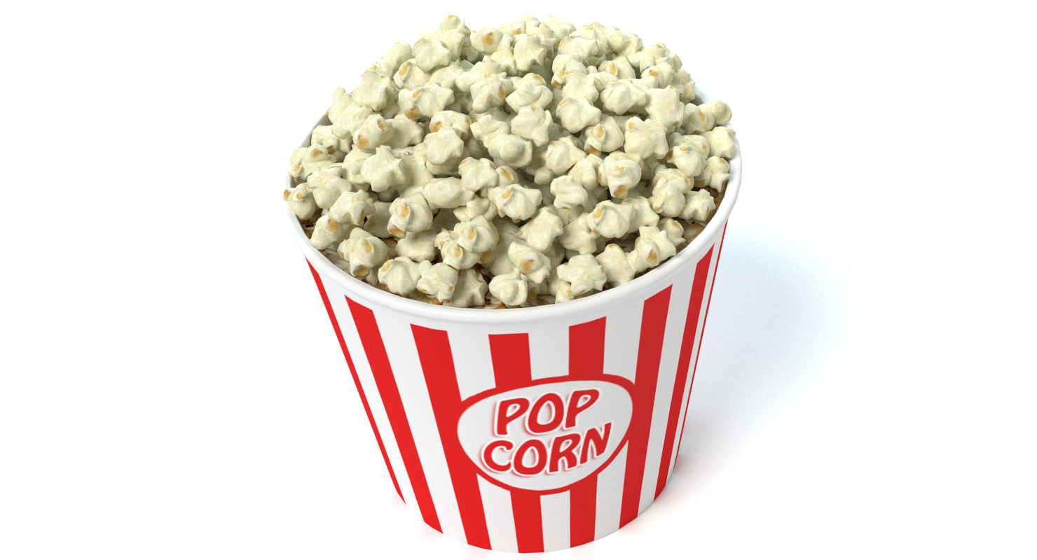 3d model bucket popcorn