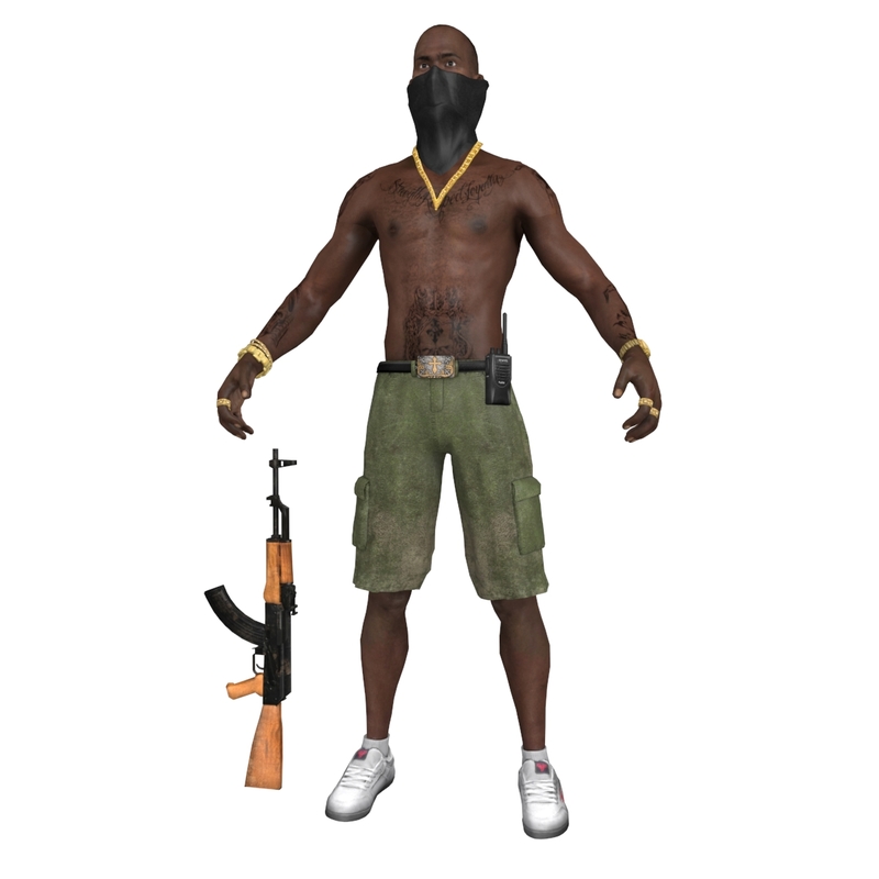 black gangsta 3d model