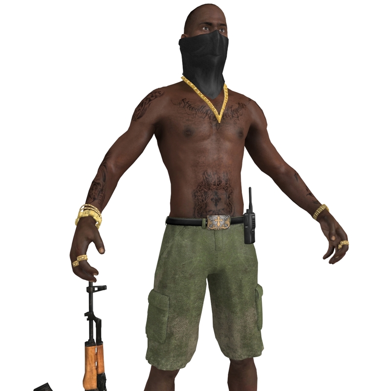black gangsta 3d model