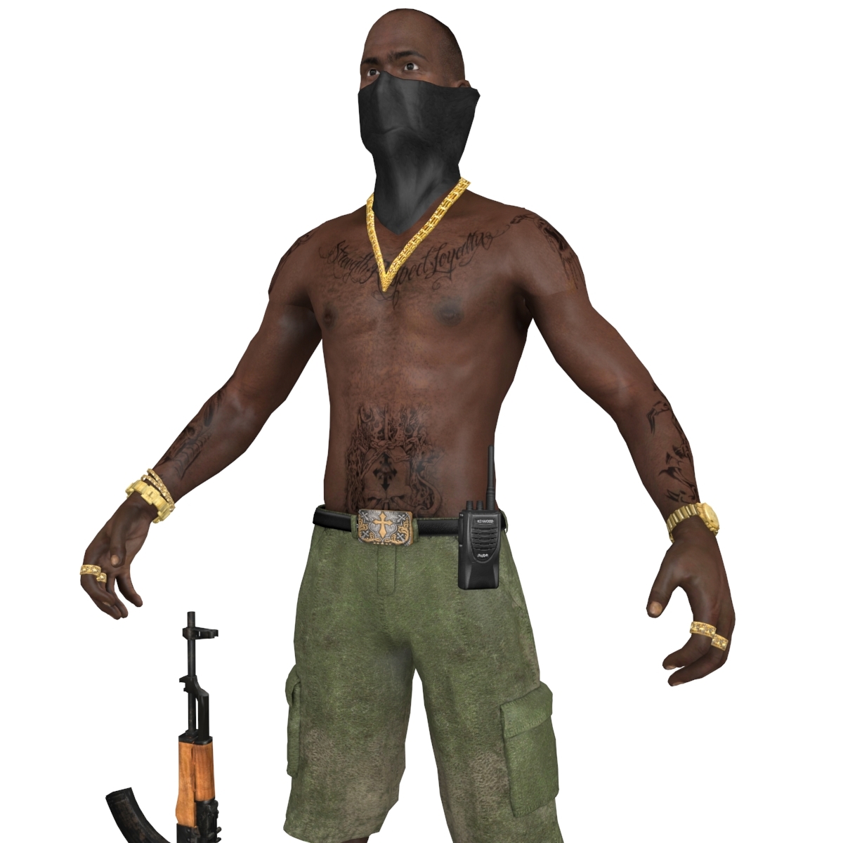 black gangsta 3d model