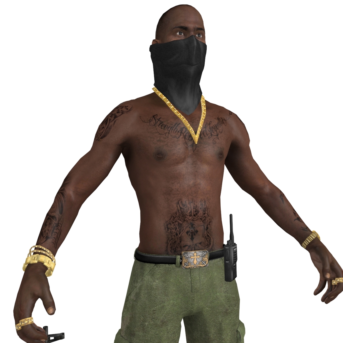 black gangsta 3d model