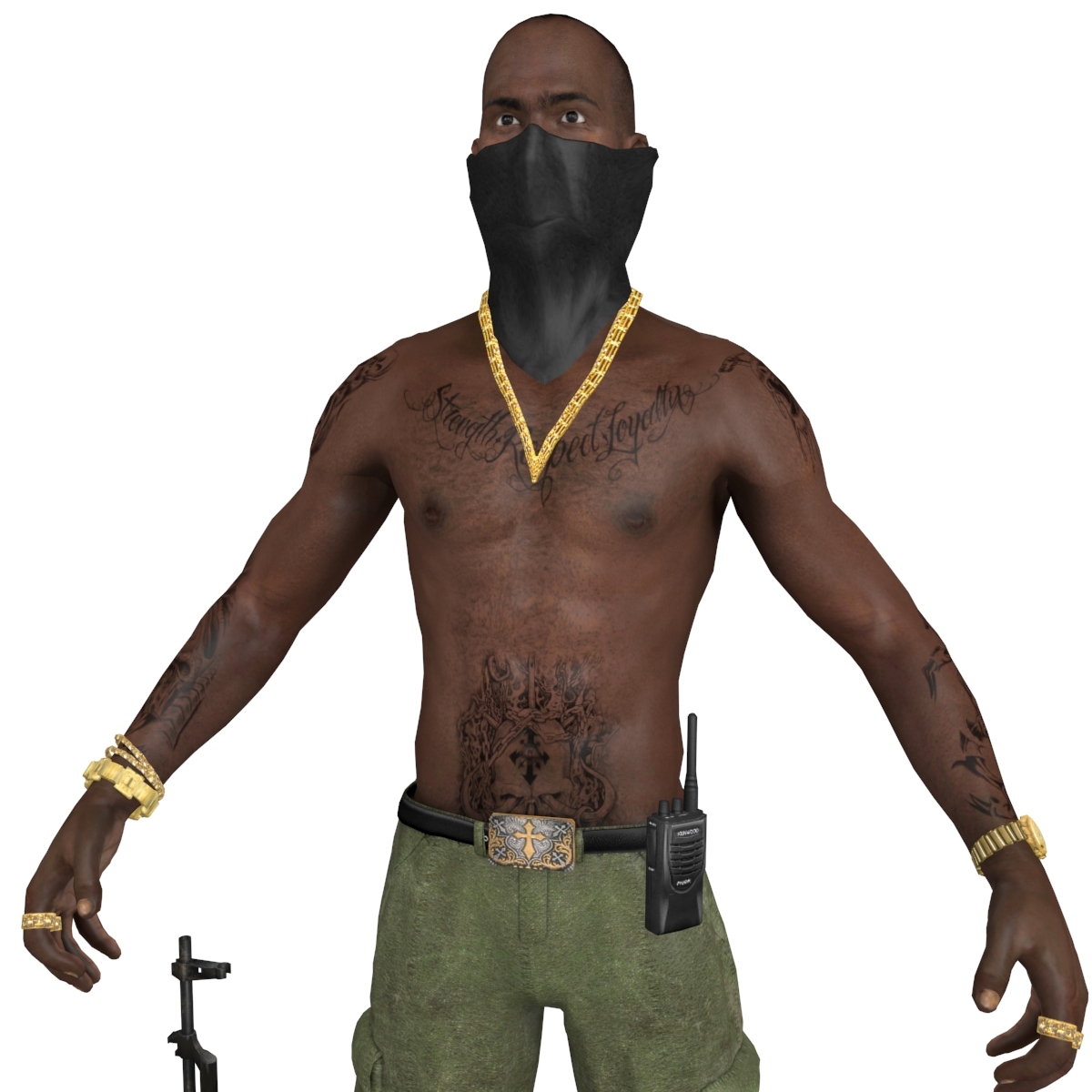 black gangsta 3d model