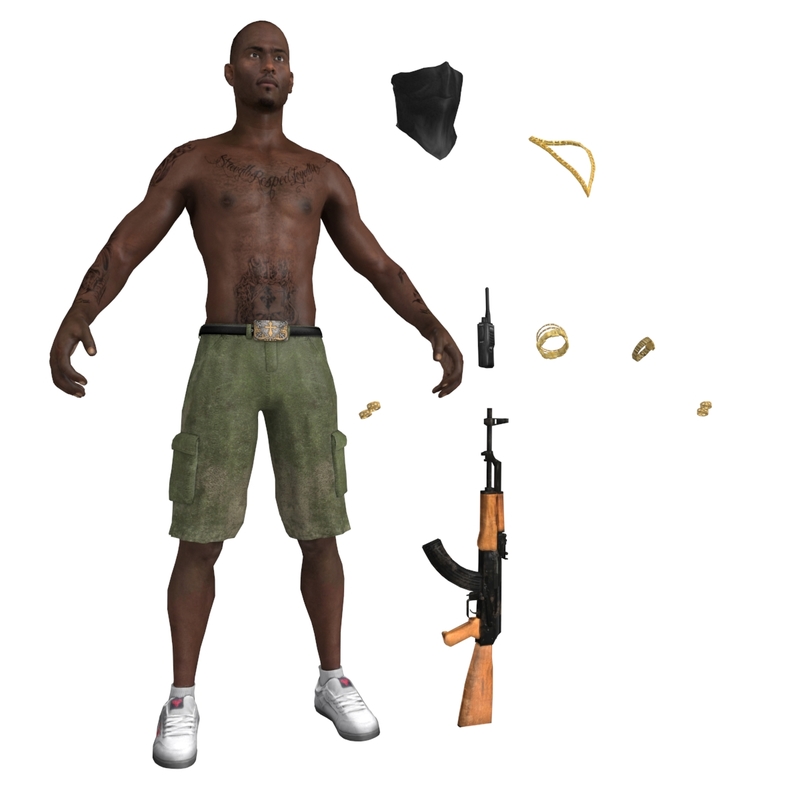 black gangsta 3d model