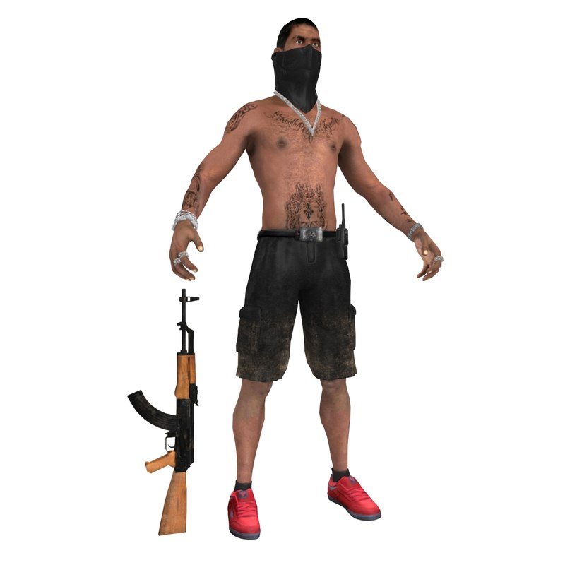 3d hispano gangsta model
