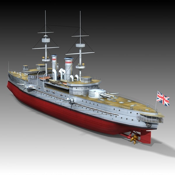 hms goliath 1898 world war 3d max