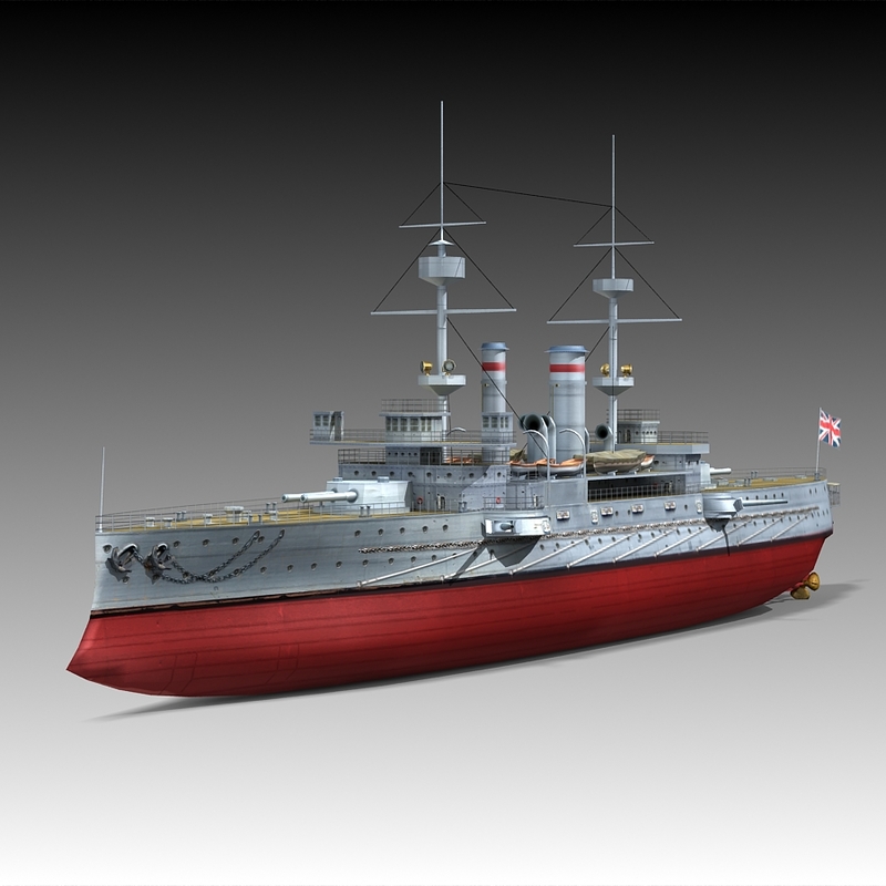 hms goliath 1898 world war 3d max