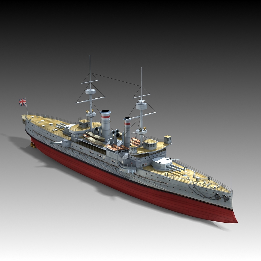 hms goliath 1898 world war 3d max