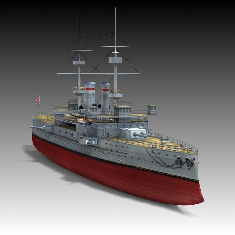hms goliath 1898 world war 3d max