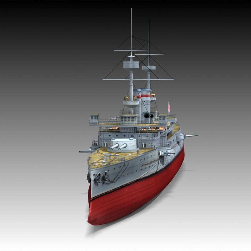 hms goliath 1898 world war 3d max