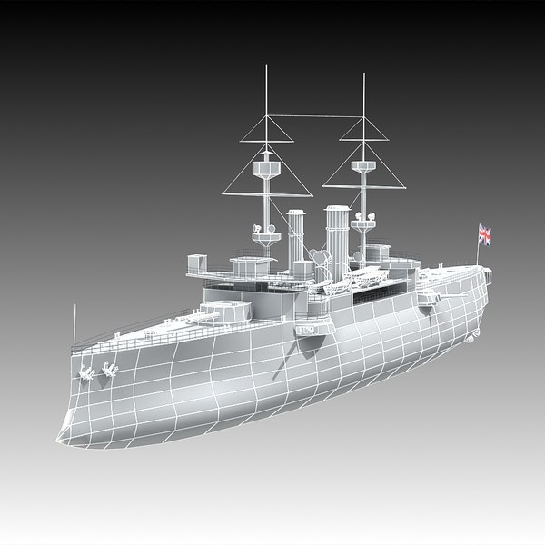 hms goliath 1898 world war 3d max