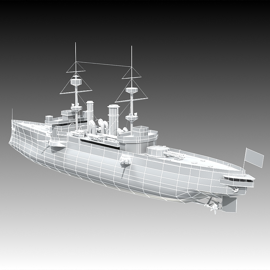 hms goliath 1898 world war 3d max