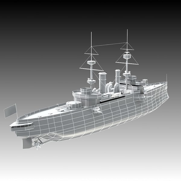 hms goliath 1898 world war 3d max