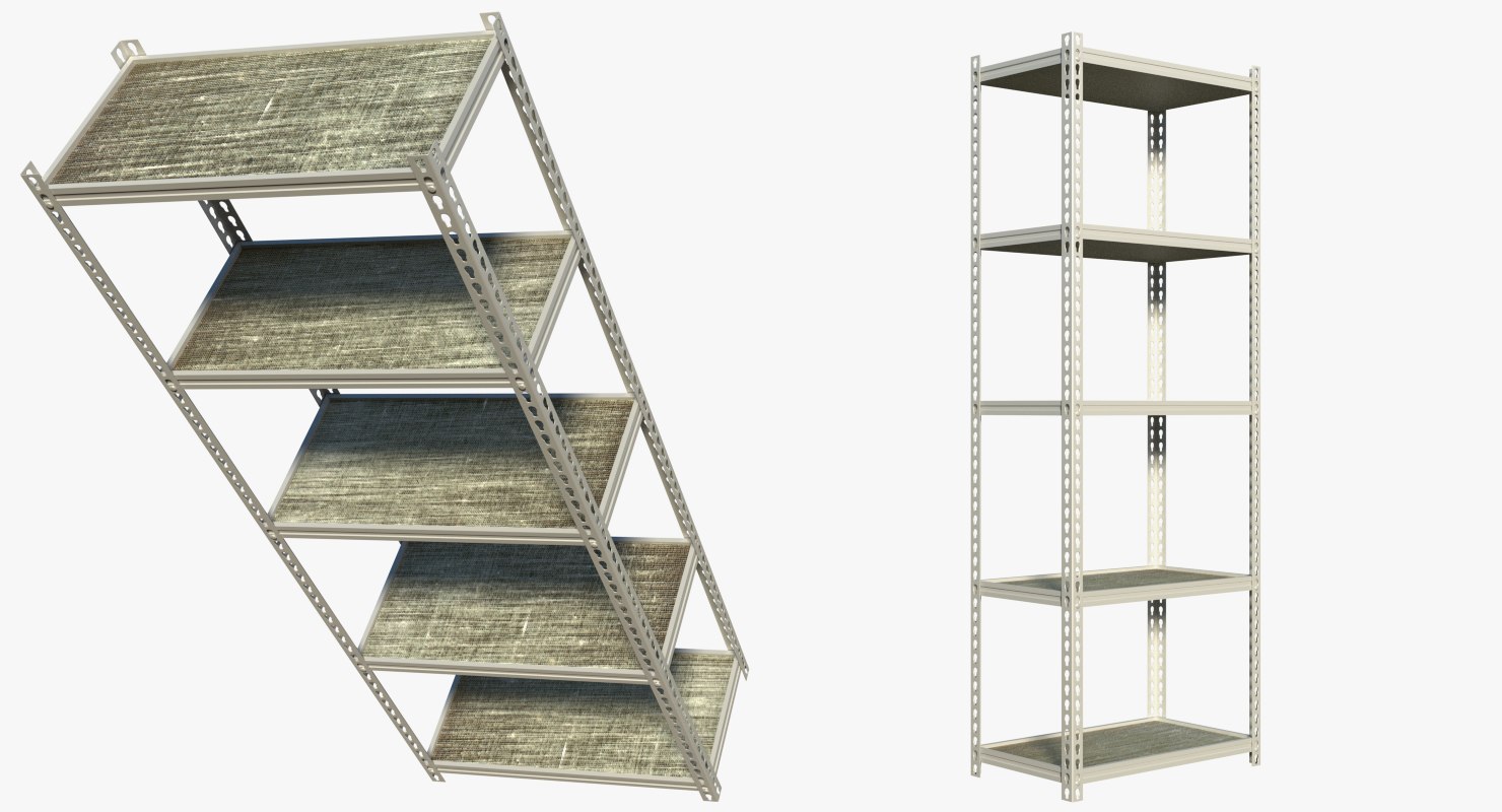 3d model realistic metal rack