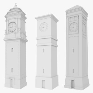 3d model clock tower