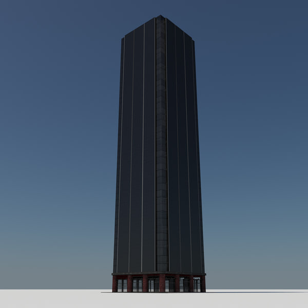 3d model - skyscraper building tile