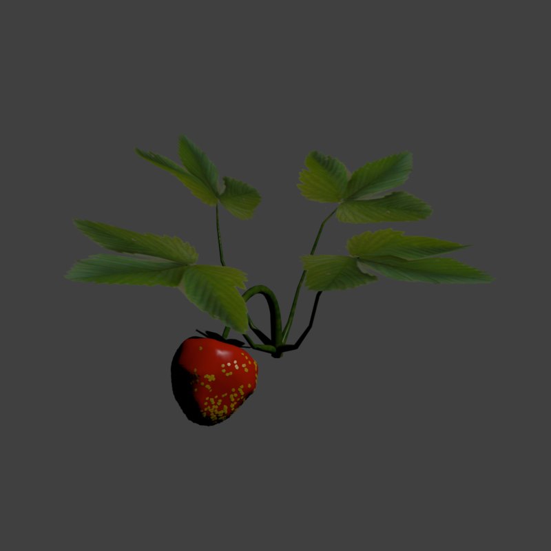 3d model strawberry