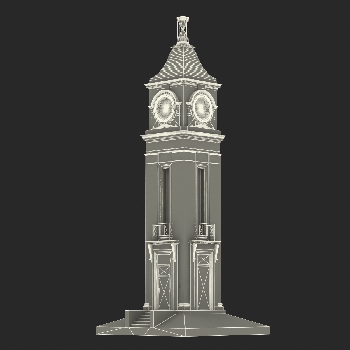 clock tower 3d max