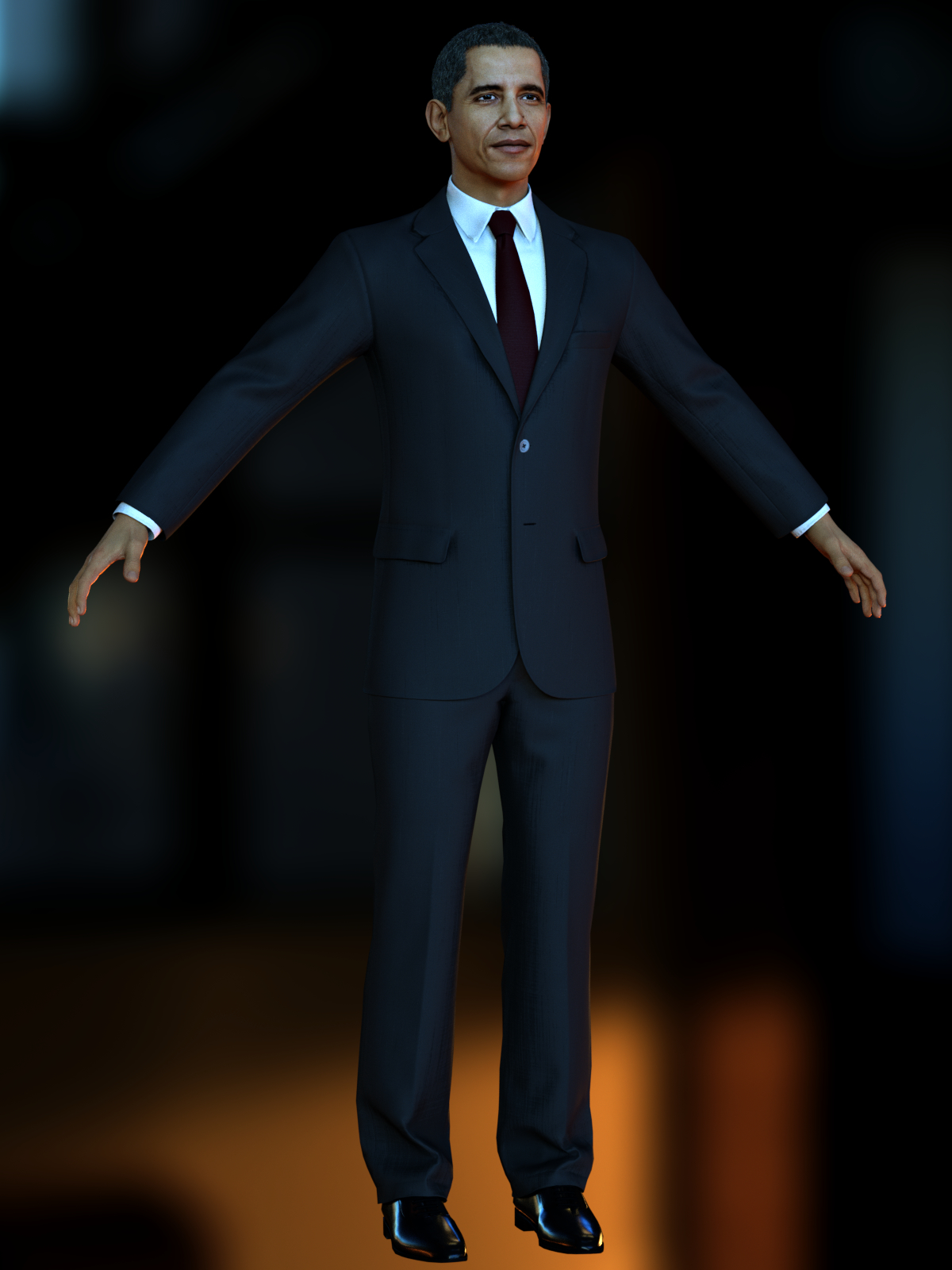 barack obama 3d max