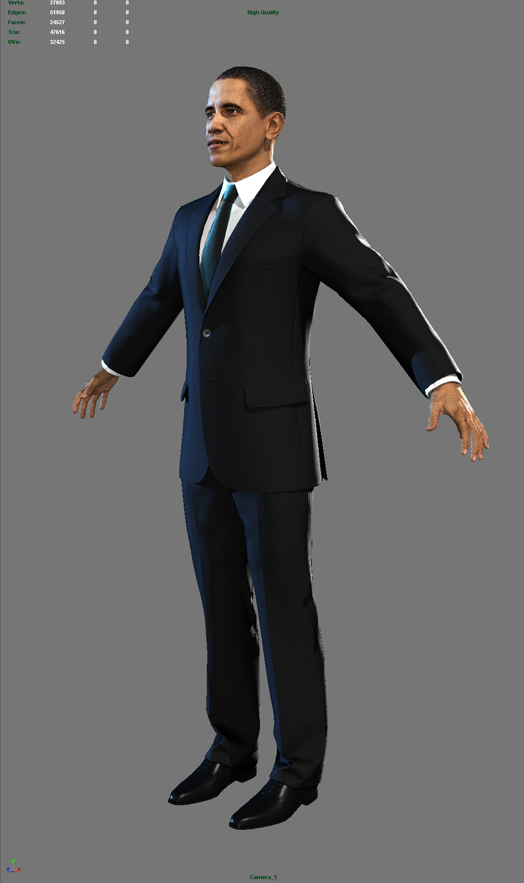barack obama 3d max