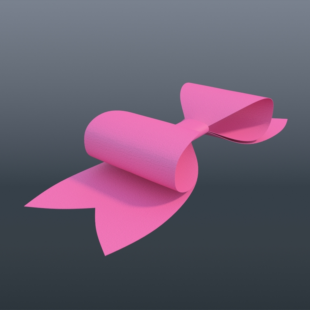 paper bow 3d model