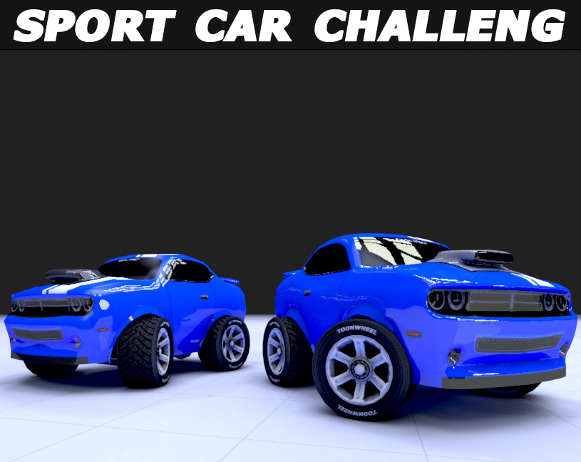 3d car racing mesh