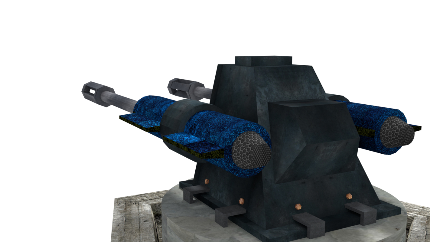 3d double gun turret