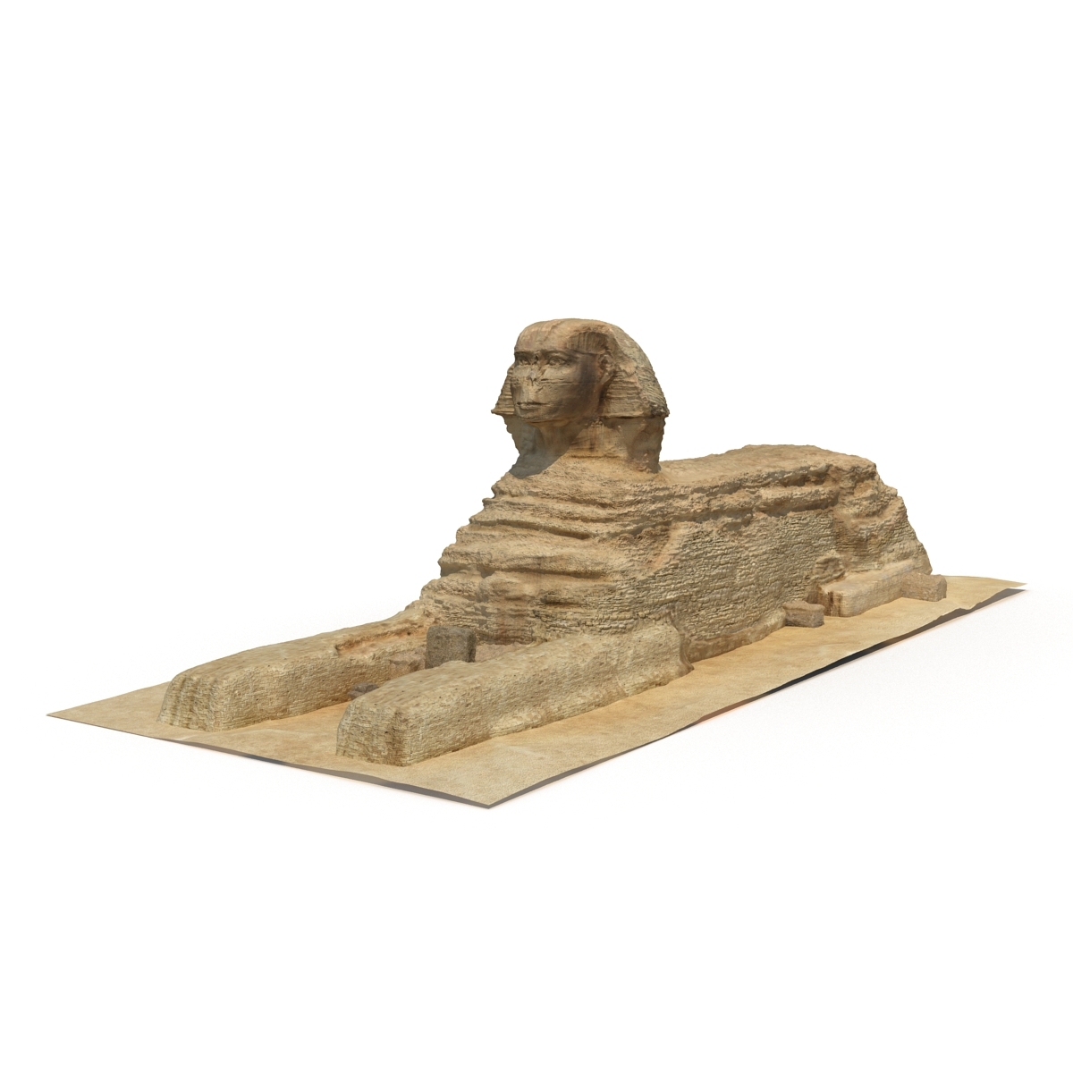 3d great sphinx giza model
