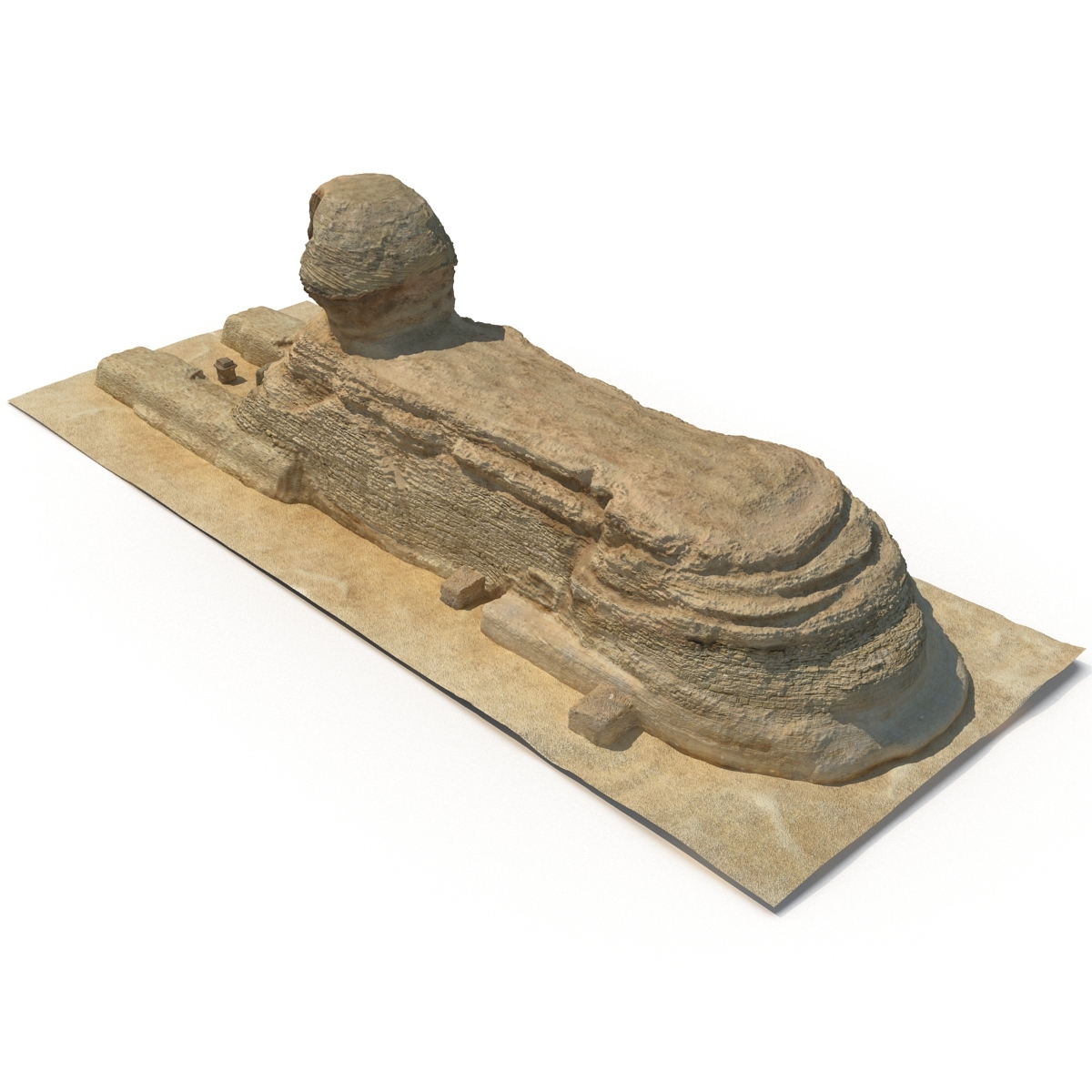 3d great sphinx giza model