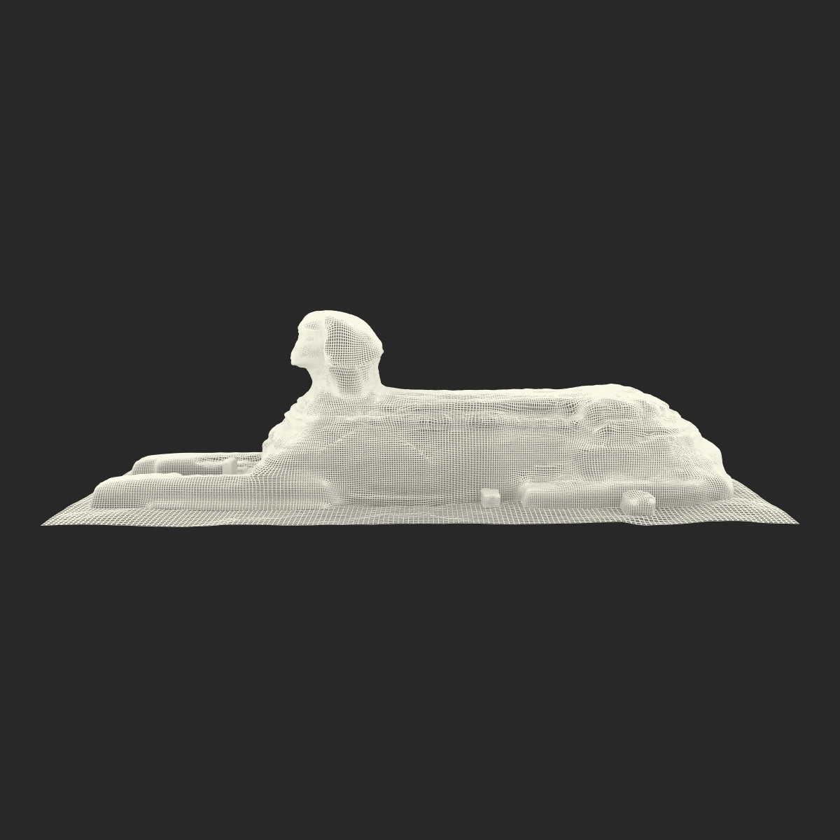 3d great sphinx giza model