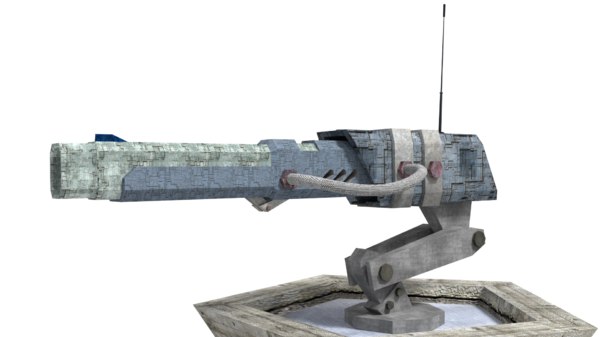 particle gun turret 3d model