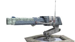 particle gun turret 3d model