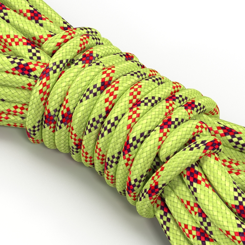 rock climbing rope 3d model
