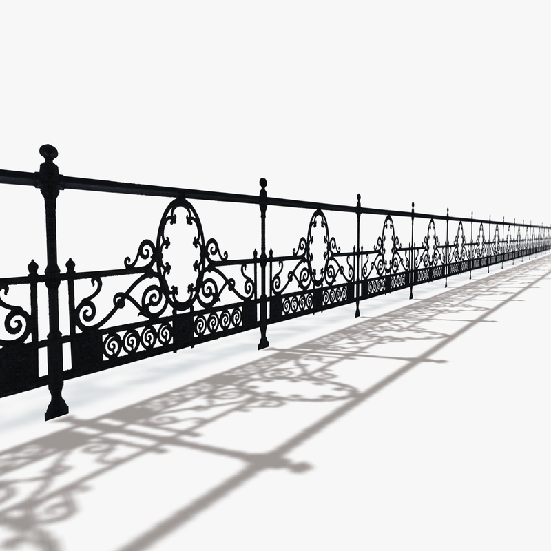 seamless railing 3d model