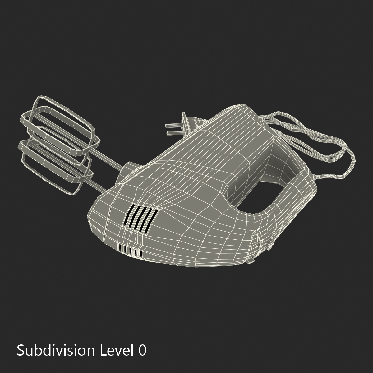 hand mixer black 3d model