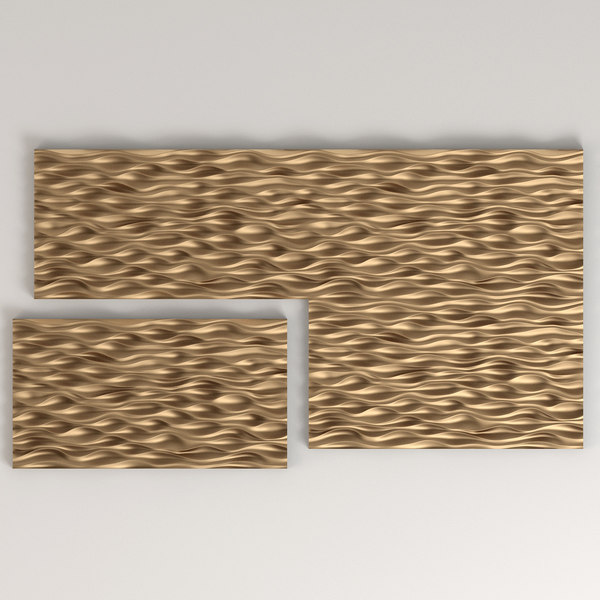 waves wall panels obj