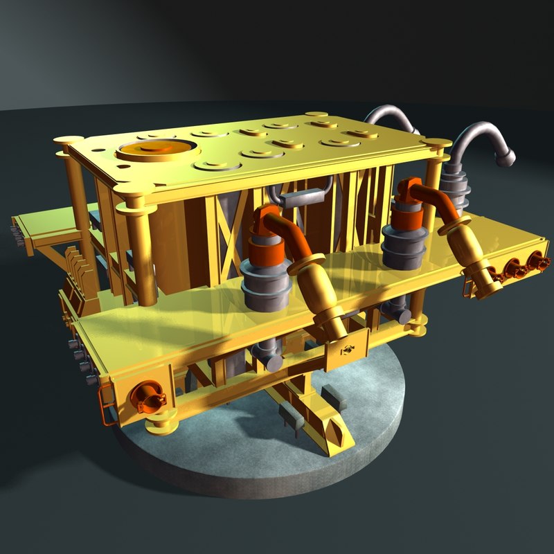 subsea gas manifold 3d model
