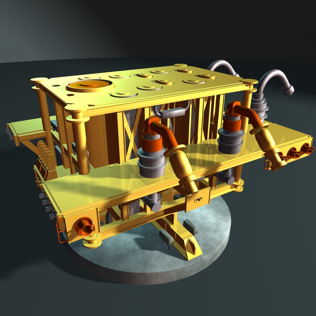 subsea gas manifold 3d model