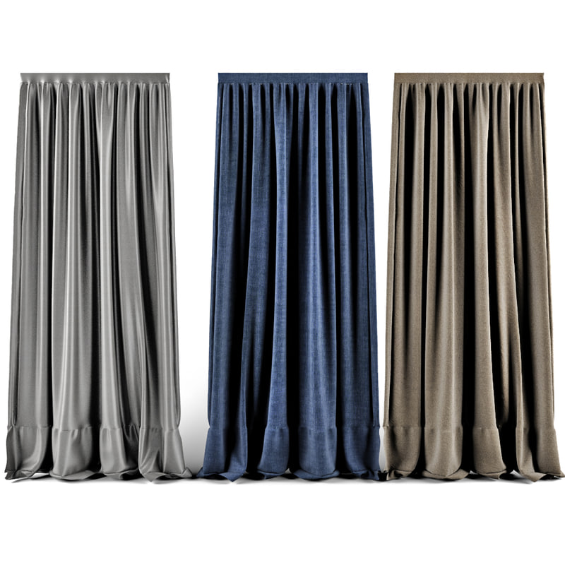 3ds max curtains modern