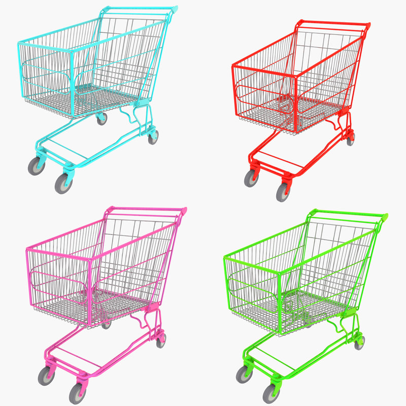 shopping cart 3d model