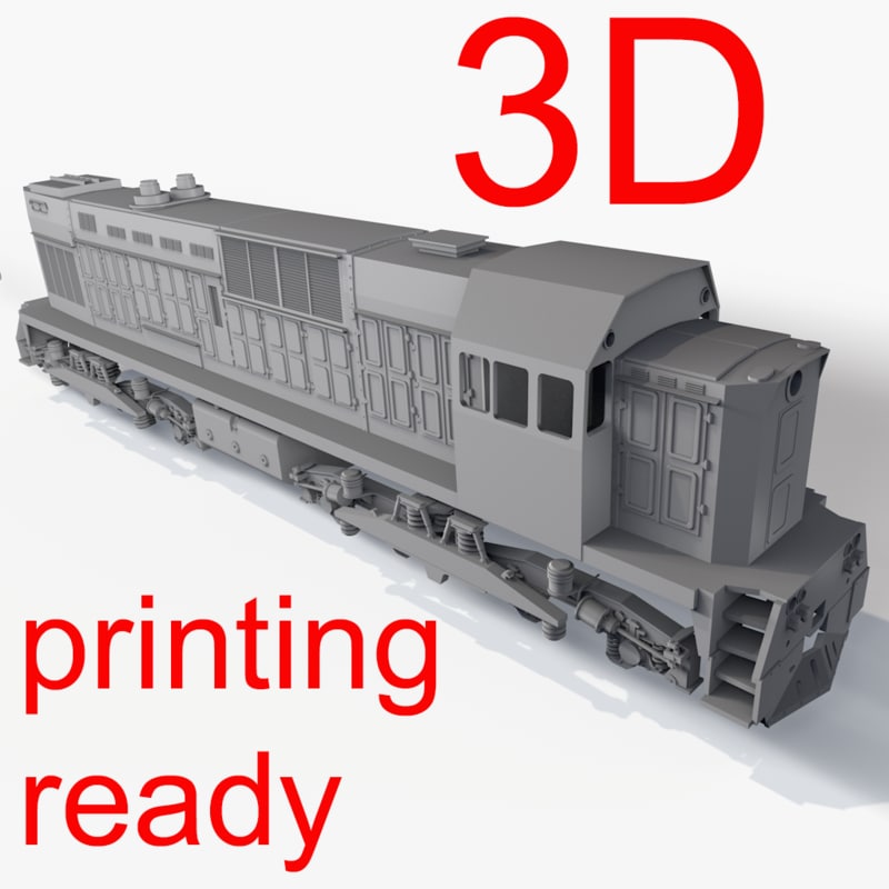 3d russian diesel train locomotive model