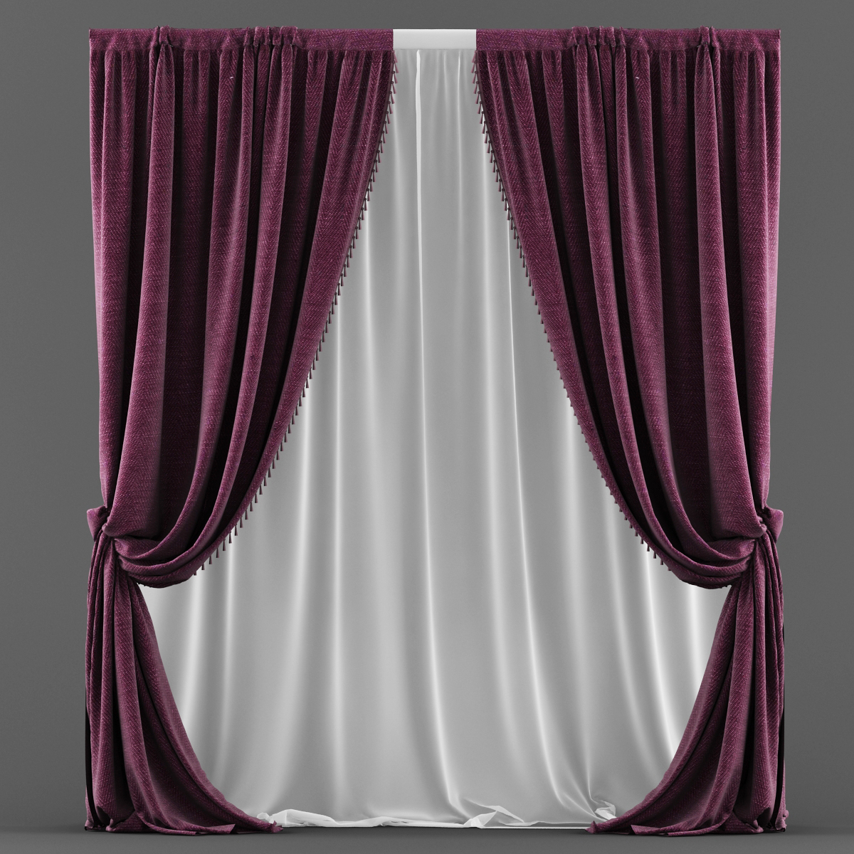 3d model of curtain classic