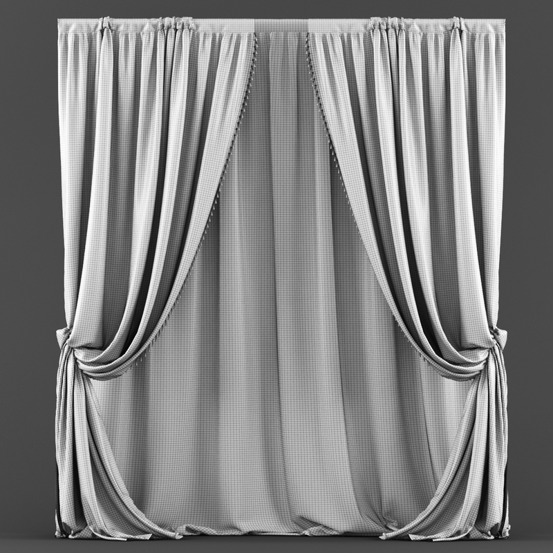 3d model of curtain classic