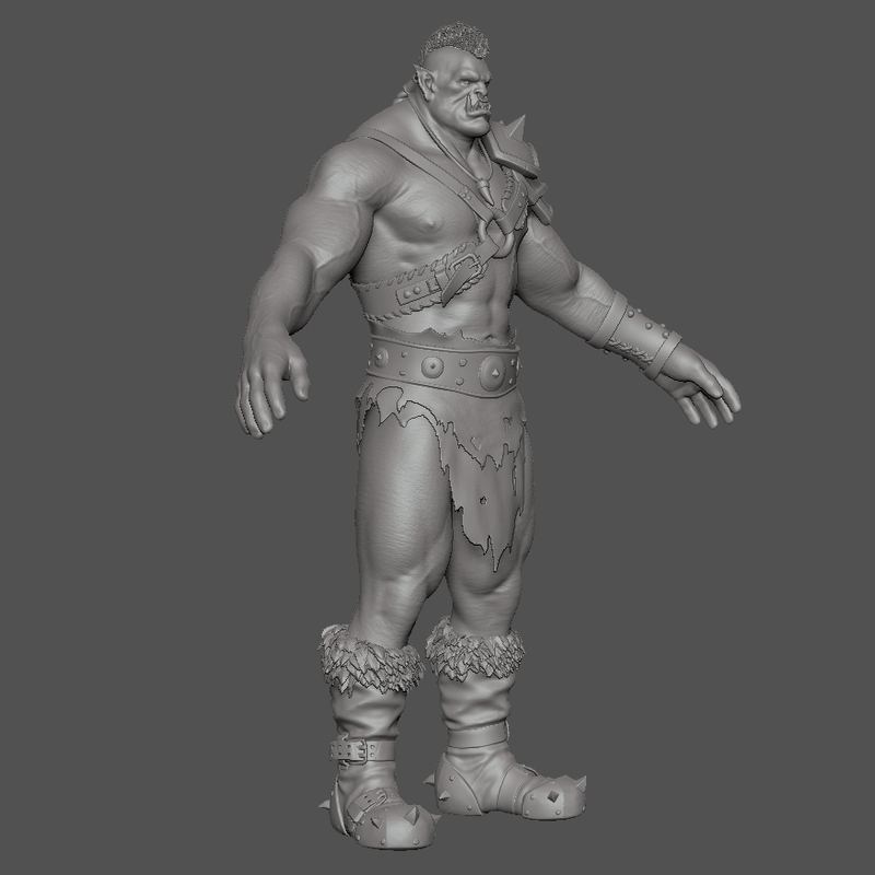 orc character weapon 3d model