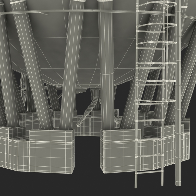 3ds oil storage tank modeled