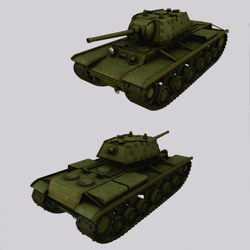 modelo 3d Tanque KV-1 (Kliment Voroshilov) bajo poli - TurboSquid 900165